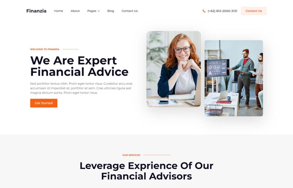 Finanzia - Website Company Profile Instan - ExpressWEB